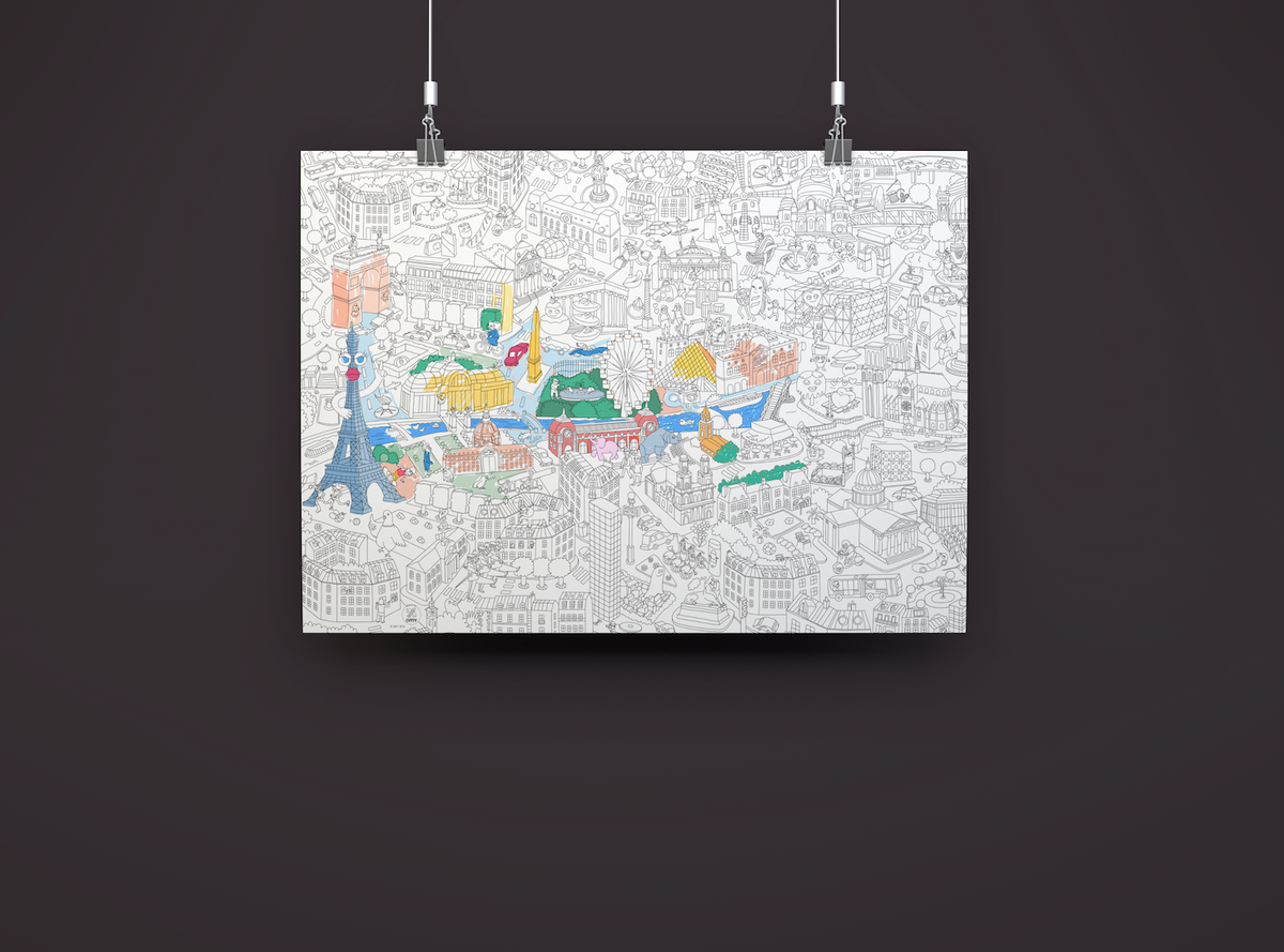 OMY Poster zum Ausmalen "Coloring Poster Paris" – KND