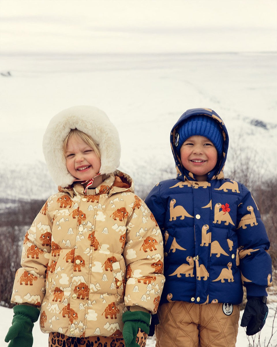Mini Rodini Kapuzen-Pufferjacke "Mammoths aop" – KND